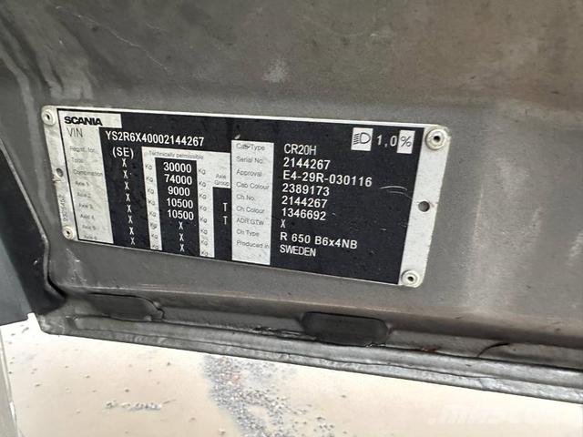 Scania R650B6X4NB Def Motor, 2018, Trelleborg, Skåne län, 瑞典 - 木材卡車 ...