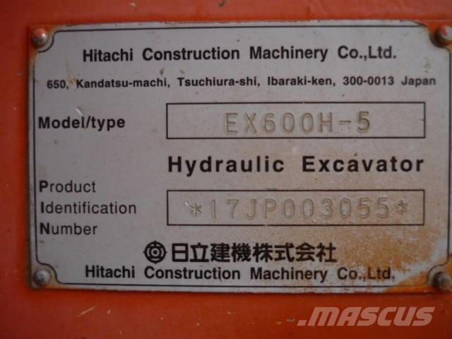 Hitachi EX 600 H-5, 2000, 希臘 - 履帶式 挖土機/掘鑿機/挖掘機 - Mascus臺灣